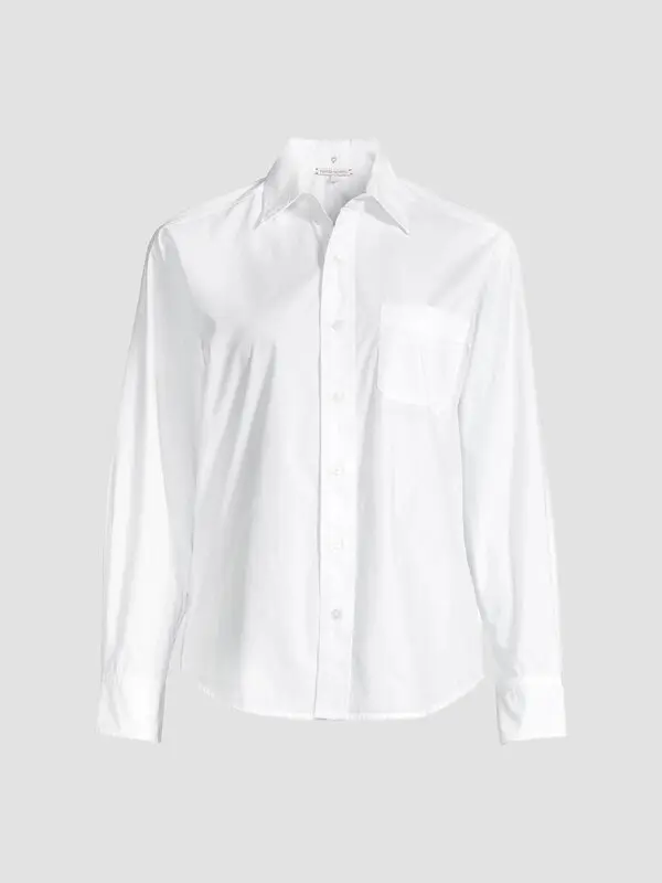 FRANCES VALENTINE Perfect Poplin Button-front Shirt