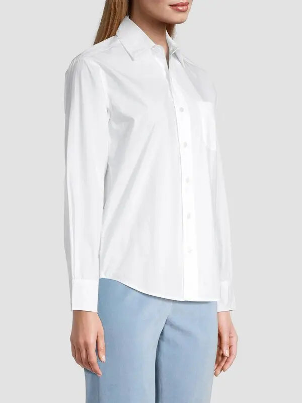 FRANCES VALENTINE Perfect Poplin Button-front Shirt