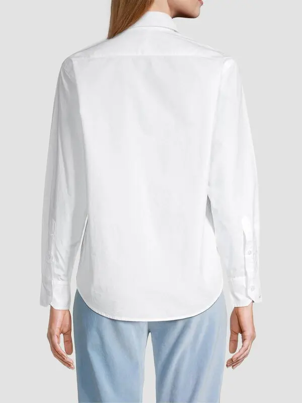 FRANCES VALENTINE Perfect Poplin Button-front Shirt