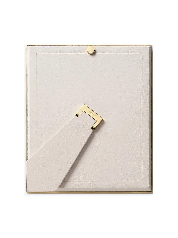 Aerin Classic Crocodile-embossed Leather Frame