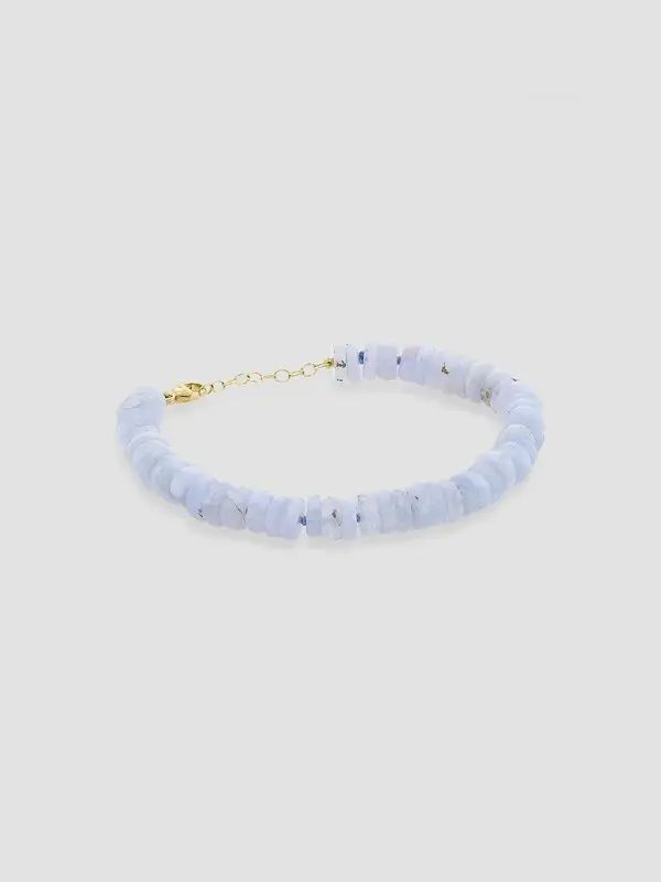 Jia Jia 14k Yellow Gold & Lace Agate Beaded Bracelet