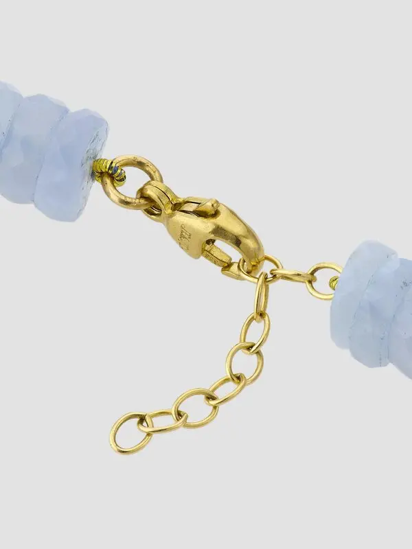 Jia Jia 14k Yellow Gold & Lace Agate Beaded Necklace