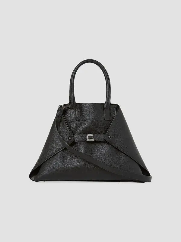 Akris Ai Leather Shoulder Bag - Black