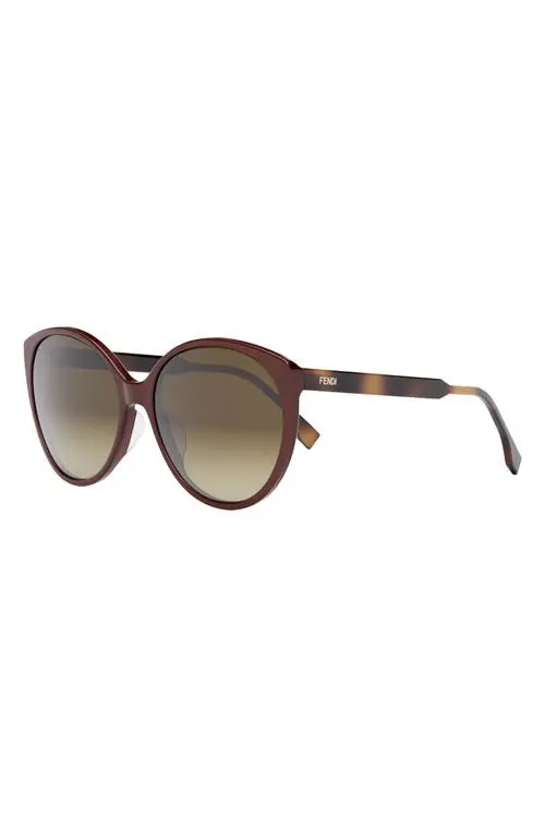 Fendi Round Frame Sunglasses - Bordeaux