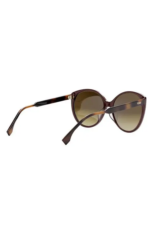 Fendi Round Frame Sunglasses - Bordeaux
