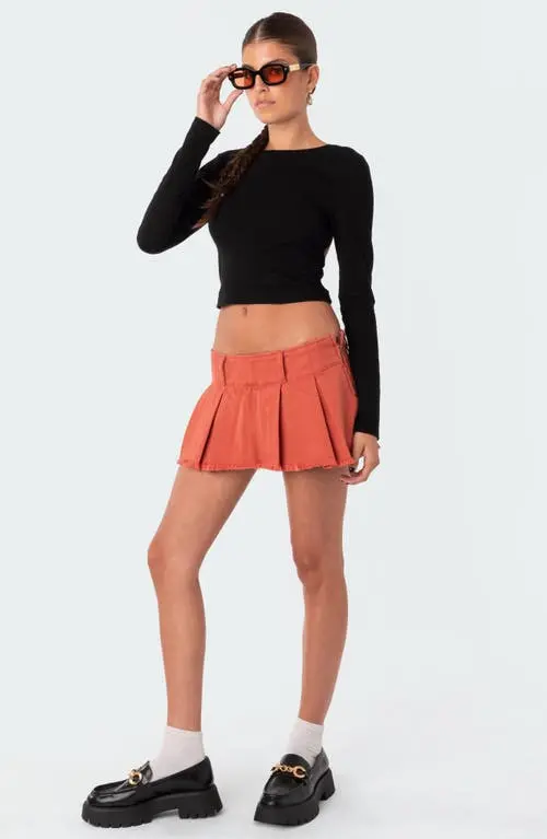EDIKTED Haven Open Back Crop Top - Black