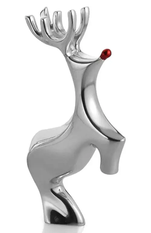 NAMBE Holiday Mini Red Nosed Reindeer - Silver