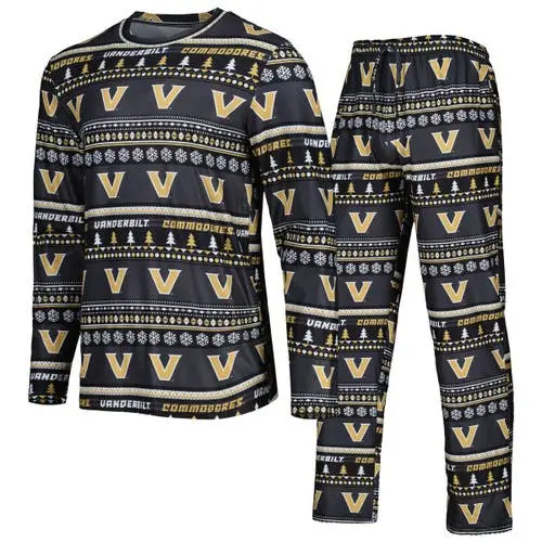 CONCEPTS SPORT Vanderbilt Commodores Swivel Long Sleeve T-shirt & Pants Sleep Set - Black