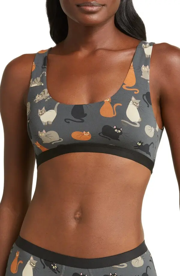 MEUNDIES Print Bralette - Gotta Be Kitten Me