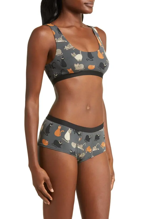 MEUNDIES Print Bralette - Gotta Be Kitten Me