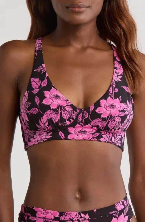 MEUNDIES Feelfree Longline Bralette - Pink Bloom