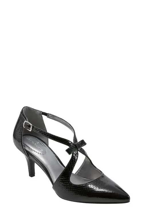 Bandolino Zeffer Kitten Heel Pump - Black Embossed