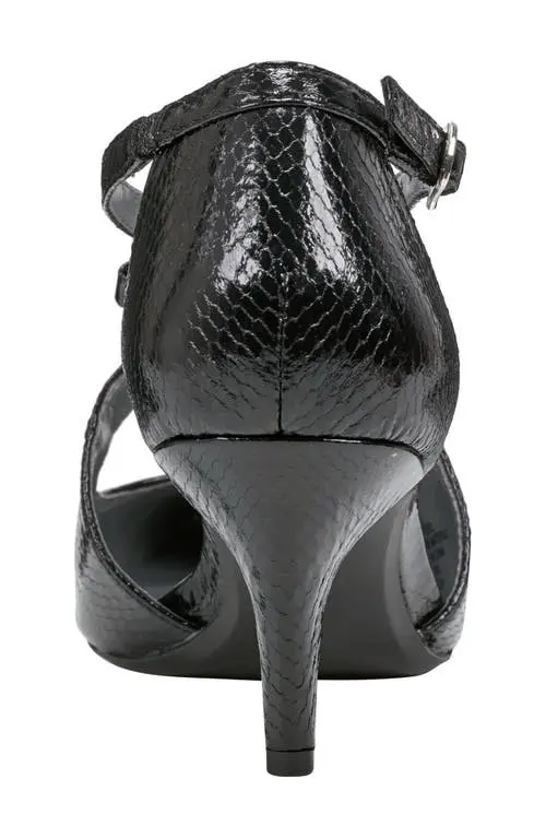 Bandolino Zeffer Kitten Heel Pump - Black Embossed