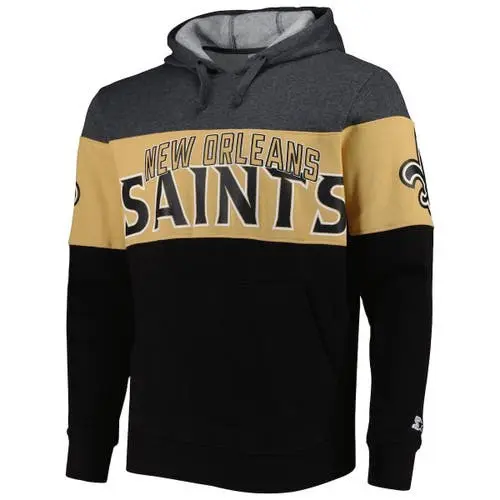 STARTER New Orleans Saints Extreme Pullover Hoodie - Gray