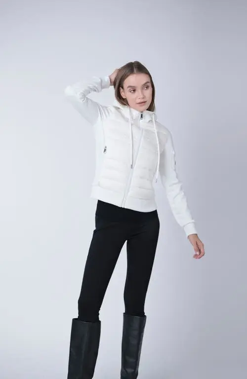 THE RECYCLED PLANET COMPANY Luna Recycled Nylon Puffer Jacket - White