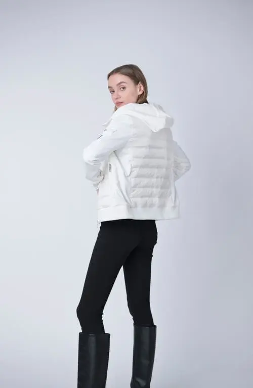 THE RECYCLED PLANET COMPANY Luna Recycled Nylon Puffer Jacket - White