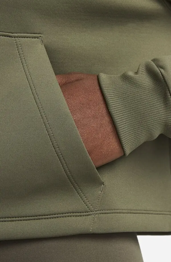 Nike Metallic Dri-fit Half Zip Graphic Logo Hoodie