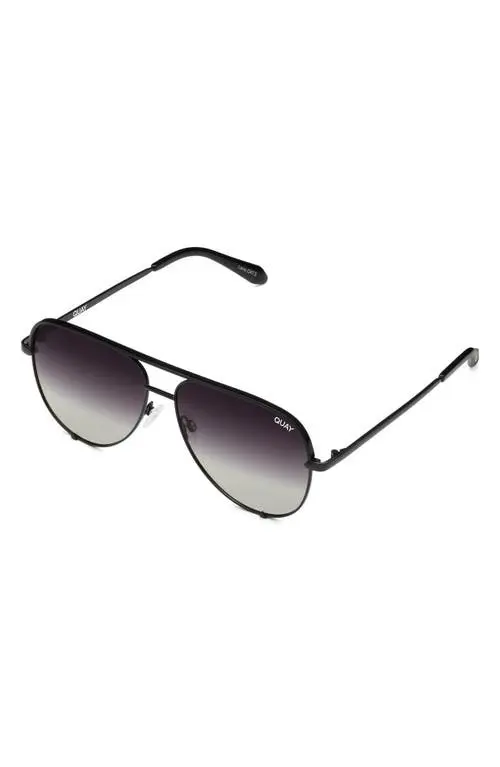 Quay High Key Extra Large 64mm Polarized Aviator Sunglasses