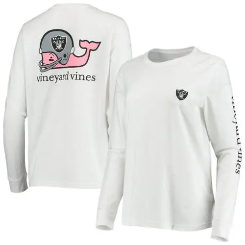 Vineyard Vines Las Vegas Raiders Helmet Long Sleeve T-shirt