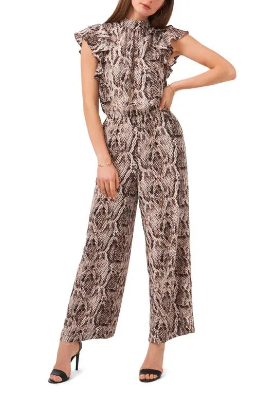 1.State Flutter Sleeve Jumpsuit - Birch Multi