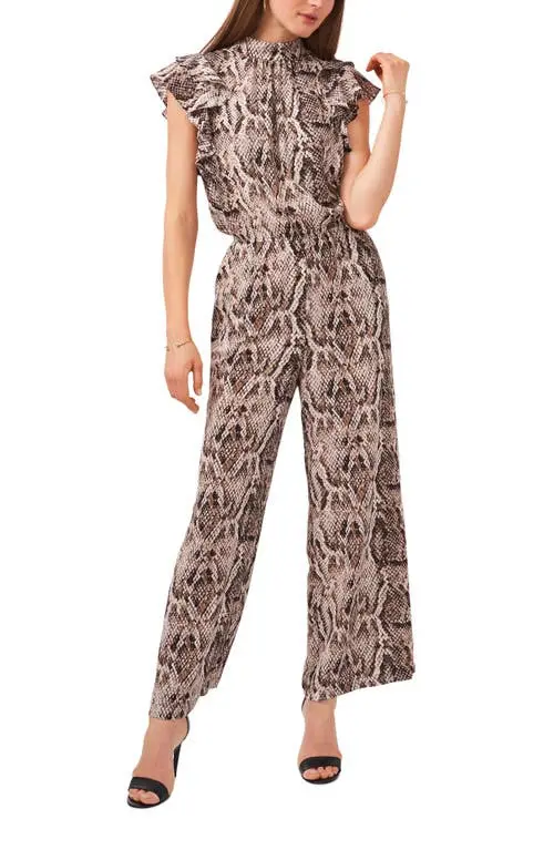 1.State Flutter Sleeve Jumpsuit - Birch Multi