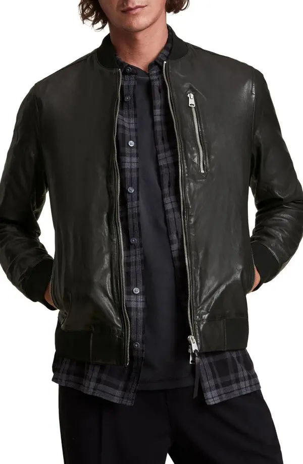 ALLSAINTS Boyton Leather Bomber Jacket
