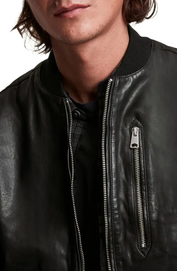 ALLSAINTS Boyton Leather Bomber Jacket