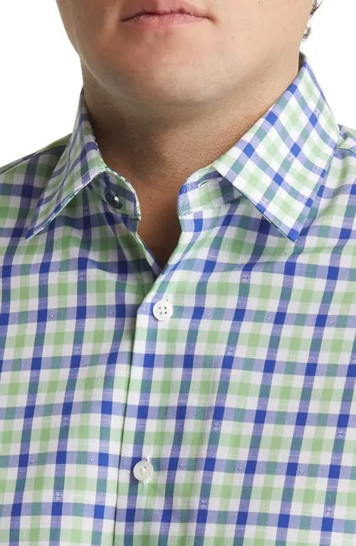 DUCHAMP Tailored Fit Gingham Dress Shirt