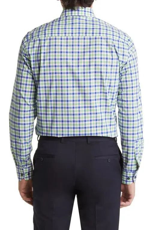 DUCHAMP Tailored Fit Gingham Dress Shirt