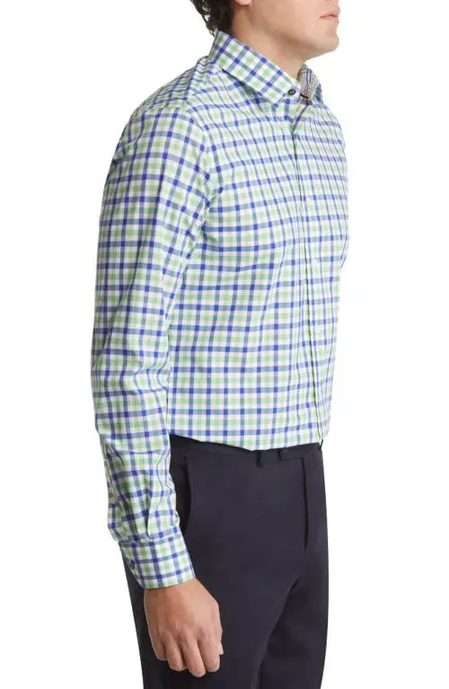 DUCHAMP Tailored Fit Gingham Dress Shirt