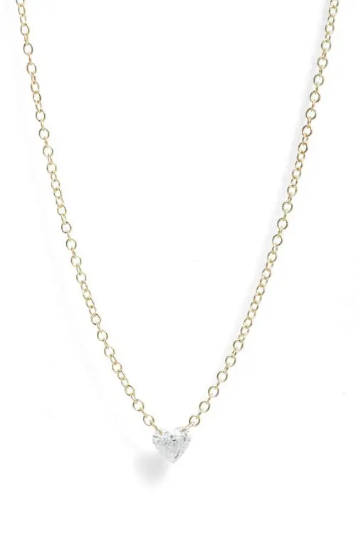 Meira T Diamond Heart Pendant Necklace - Yellow