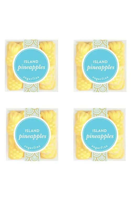 SUGARFINA Island Pineapples Set Of 4 Candy Cubes