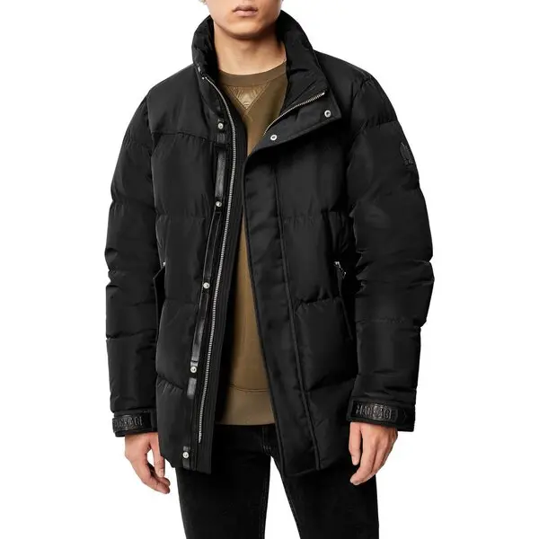 Mackage Riley Genuine Shearling Lined Down Jacket - Black