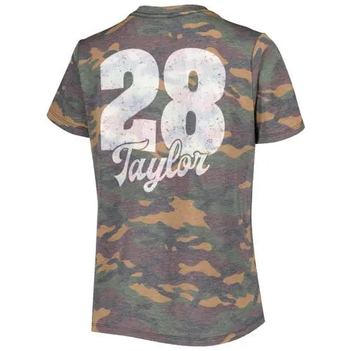 INDUSTRY RAG Majestic Threads Jonathan Taylor Indianapolis Colts Name & Number V-neck Tri-blend T-shirt