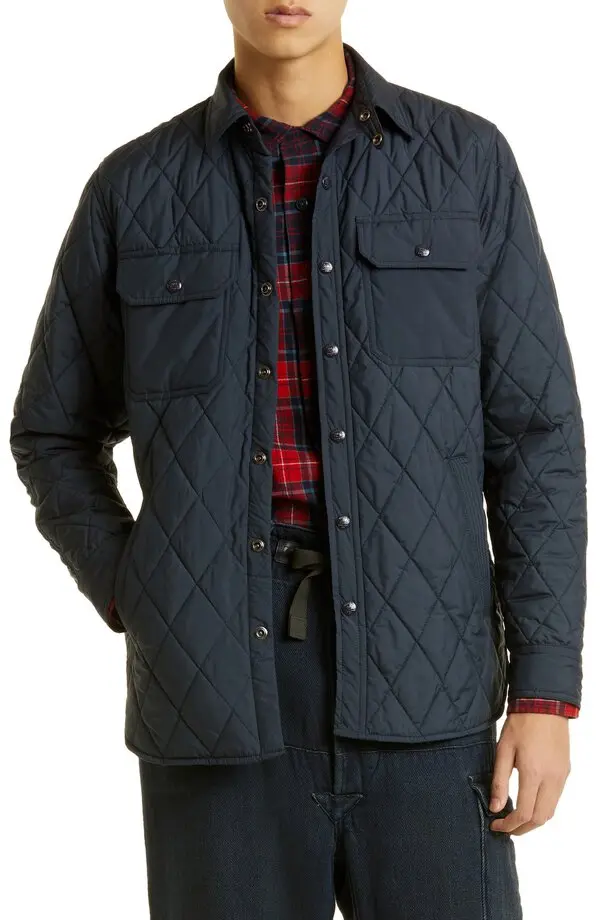 Double Rl Knox Quilted Shirt Jacket