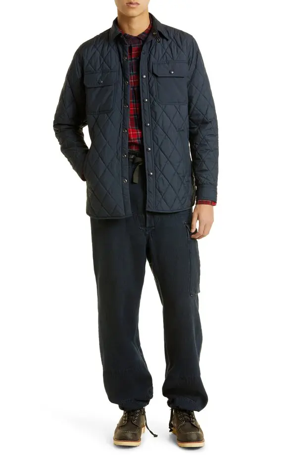 Double Rl Knox Quilted Shirt Jacket