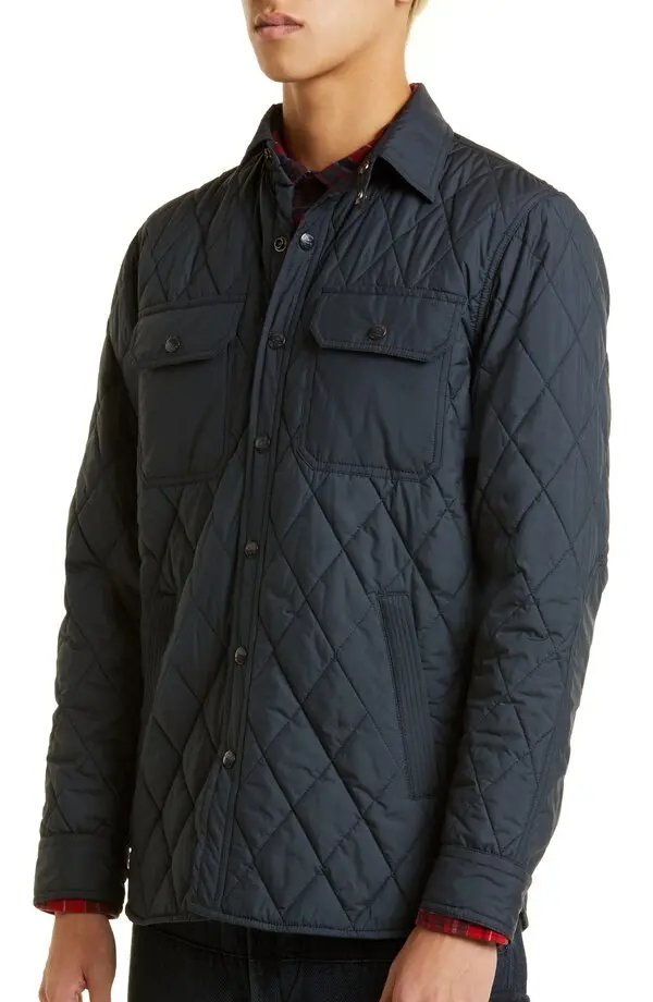Double Rl Knox Quilted Shirt Jacket