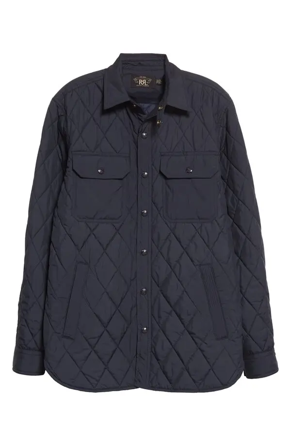 Double Rl Knox Quilted Shirt Jacket