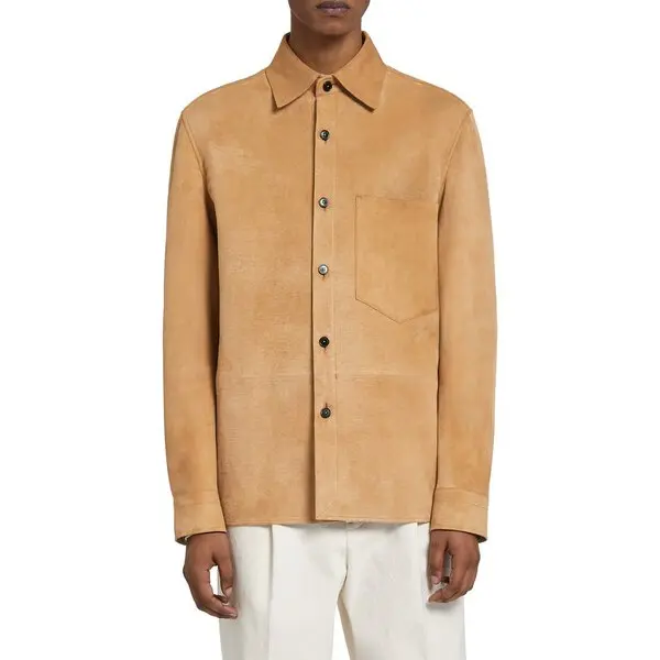 Zegna Suede Button-up Shirt