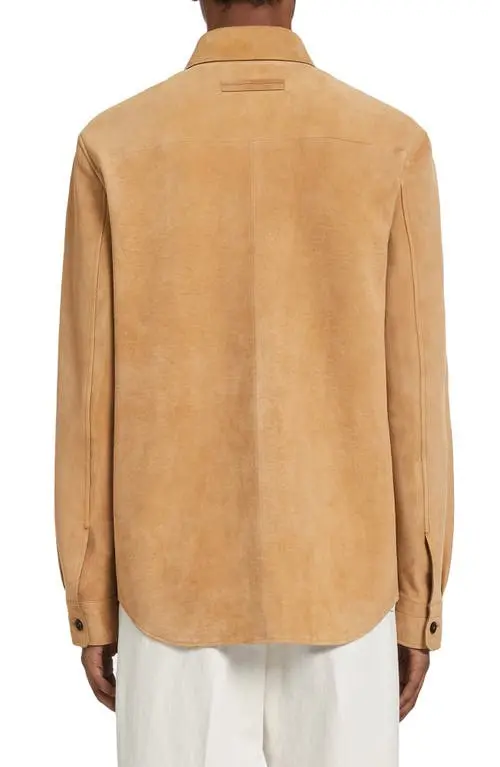 Zegna Suede Button-up Shirt