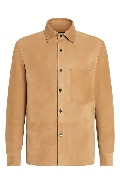 Zegna Suede Button-up Shirt