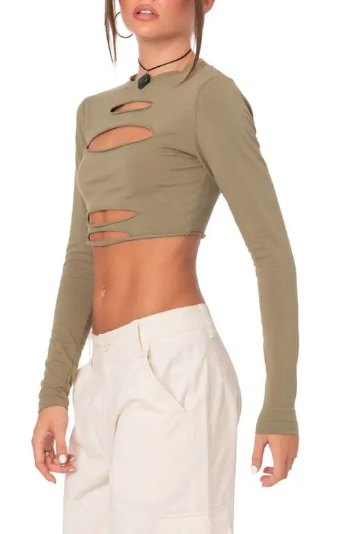 EDIKTED Slash Crop Top