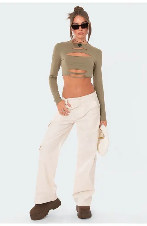 EDIKTED Slash Crop Top