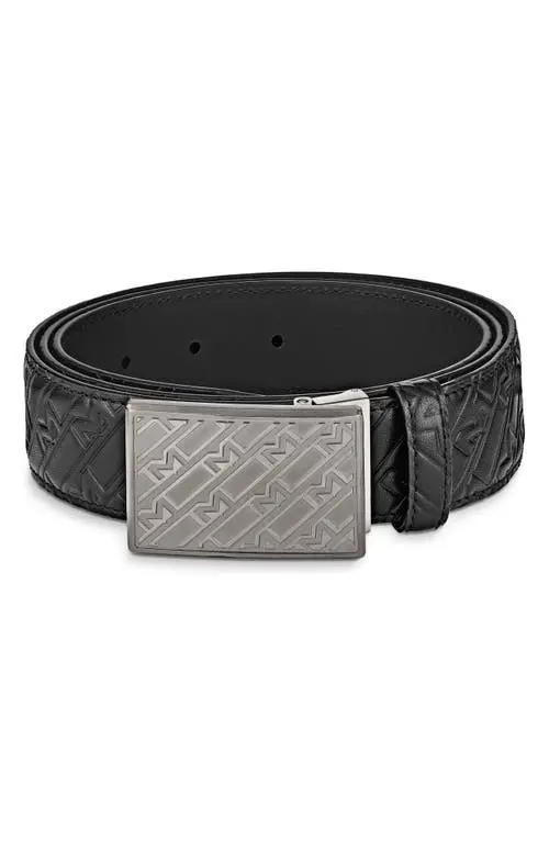 Montblanc Logo Buckle Leather Belt