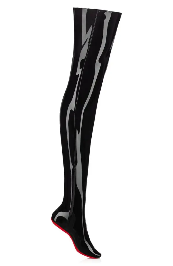 CHRISTIAN LOUBOUTIN Chaussette Over The Knee Glossy Sock