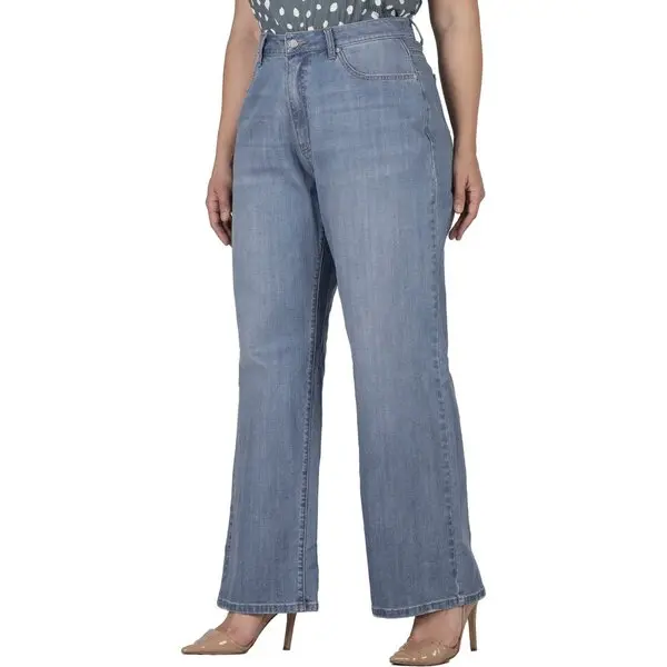 STANDARDS & PRACTICES High-waist Wide-leg Jeans - Light Blue