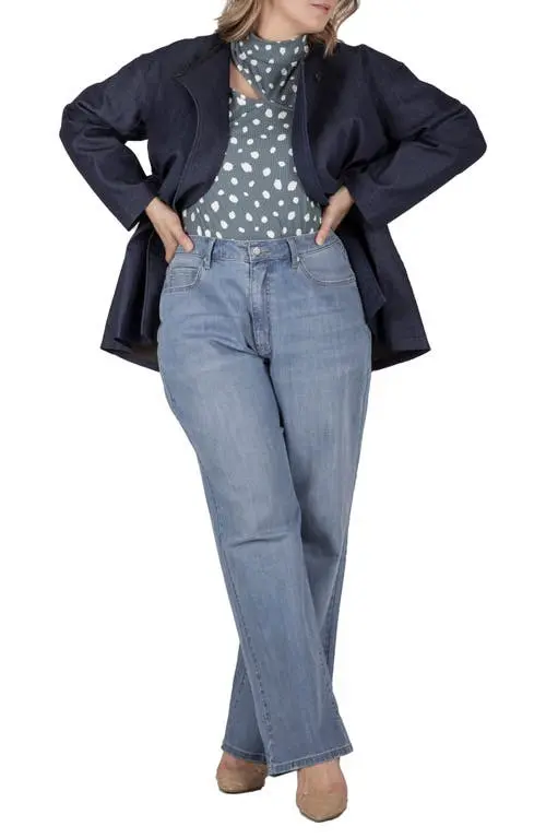 STANDARDS & PRACTICES High-waist Wide-leg Jeans - Light Blue
