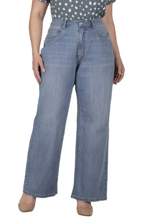 STANDARDS & PRACTICES High-waist Wide-leg Jeans - Light Blue