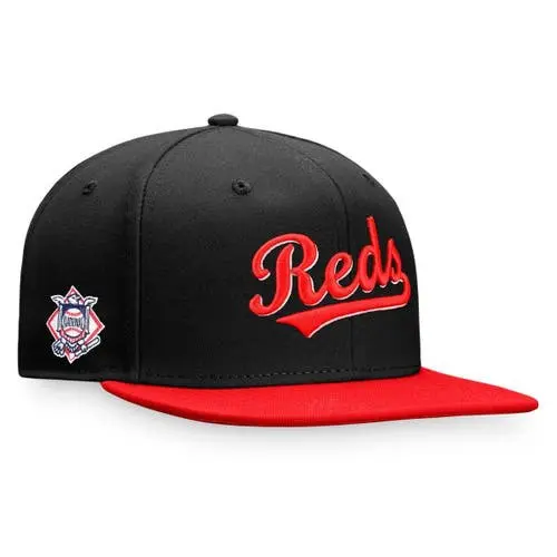 FANATICS Branded /red Cincinnati Reds Iconic Multi Patch Fitted Hat