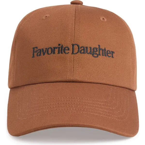 FAVORITE DAUGHTER Classic Logo Baseball Cap - Camel/black